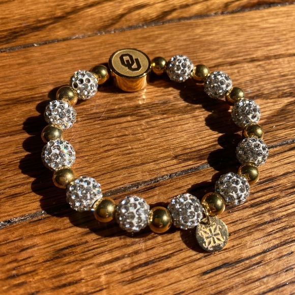 Rustic Cuff | Jewelry | Ou White And Gold Rustic Cuff Bracelet | Poshmark